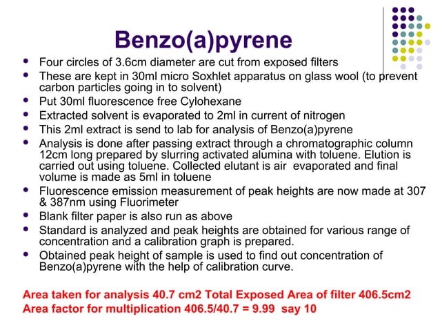 Filter Extraction of Heavy Metal & Benzo Pyrene | PPT