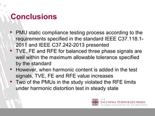 Experiences with Steady-State PMU Compliance Testing using Standard ...