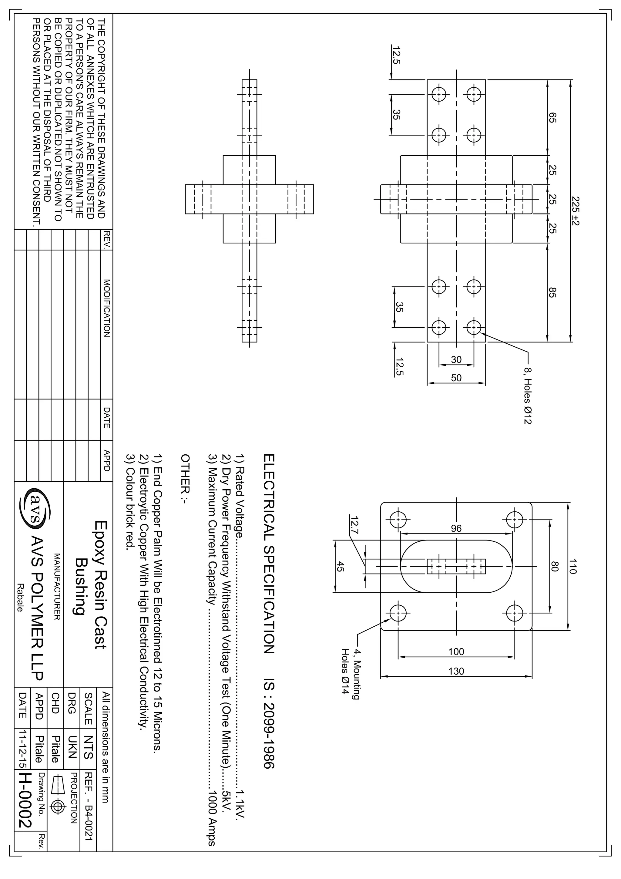 H 0002 1.1 kv1000 A | PDF