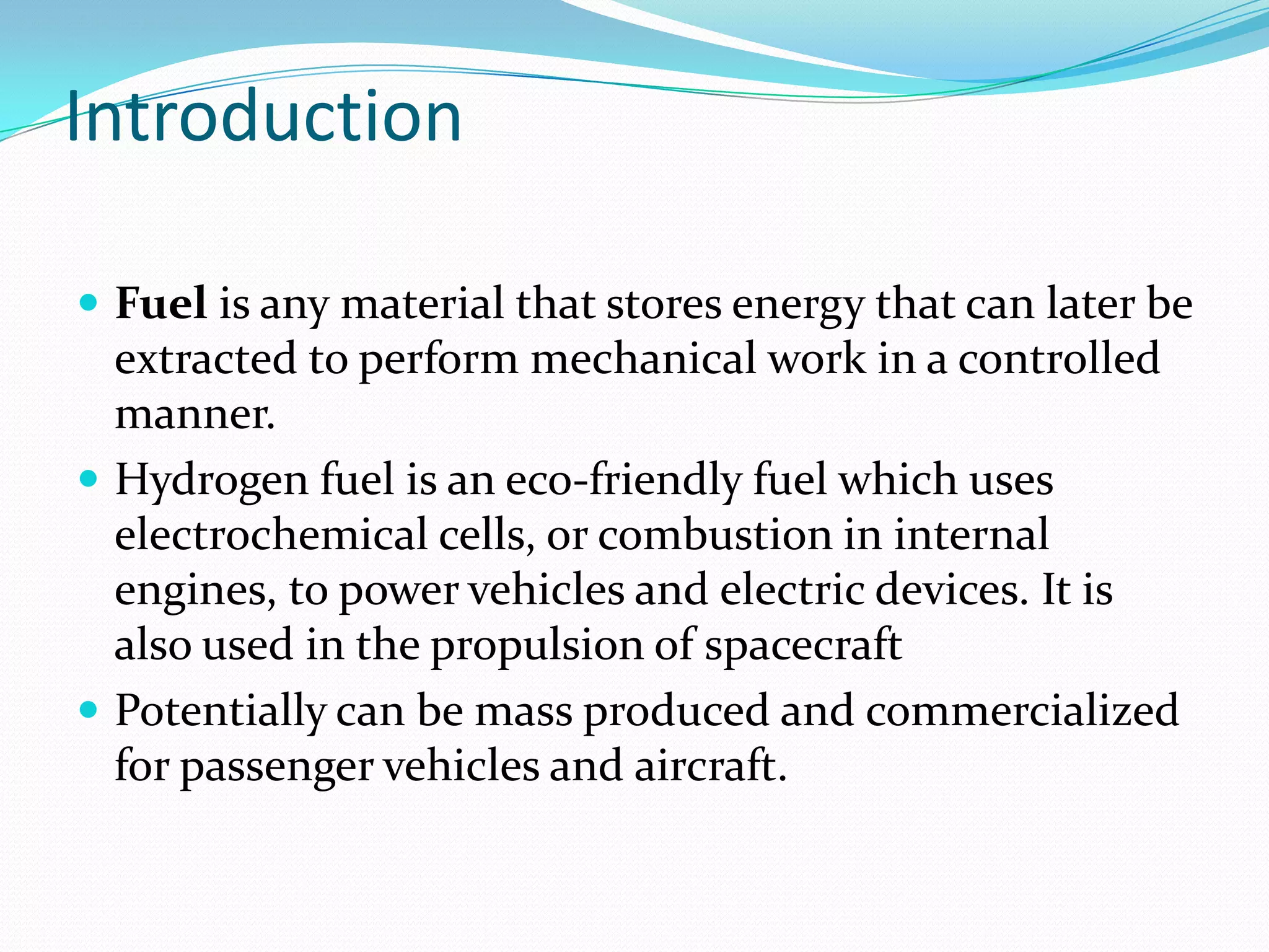 Hydrogen as fuel | PPTX