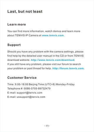 Tenvis IPROBOT 3 Quick Start Guide | PDF