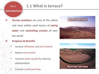 Terrace effects on soil erosion processes | PPTX