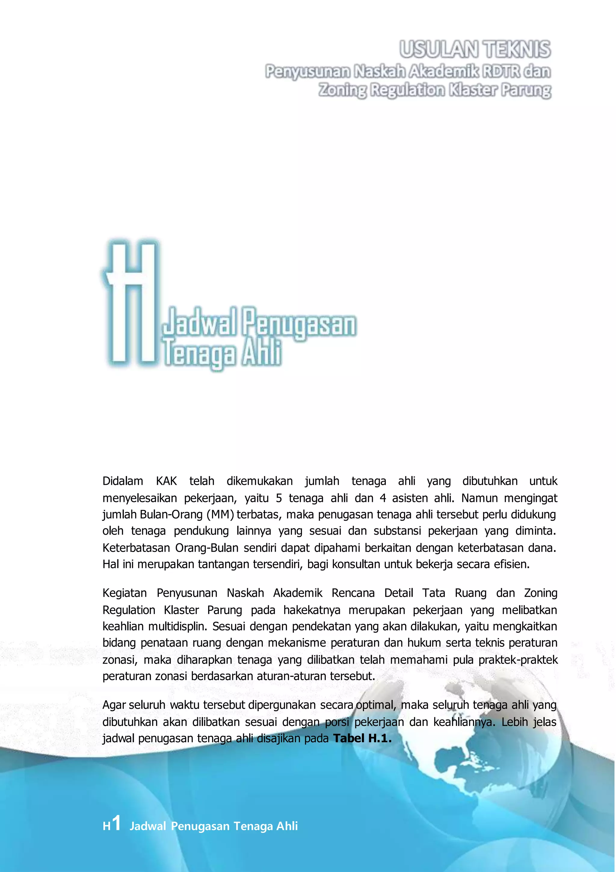 jadwal penugasan tenaga ahli | DOCX