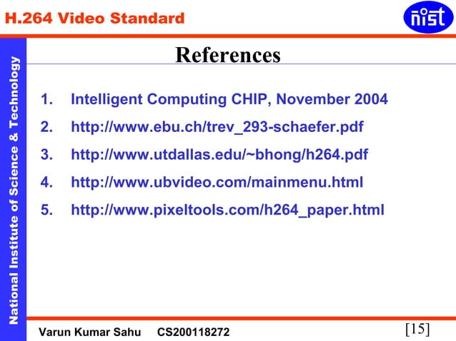 H.264 video standard | PPT