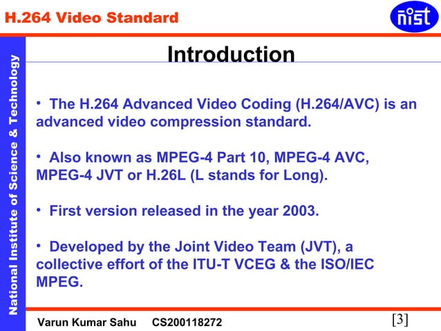 H.264 video standard | PPT