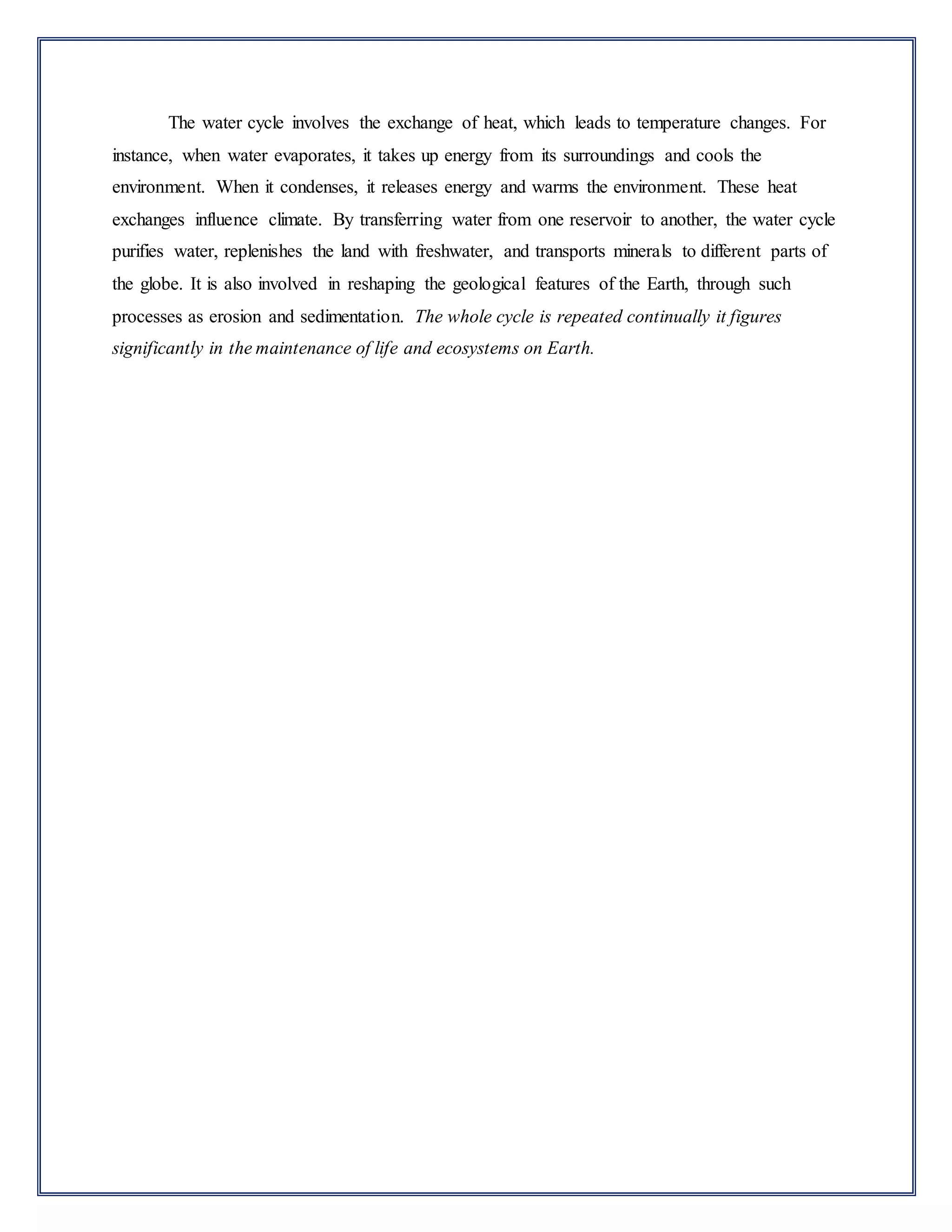 Human & Social Biology - Sample Project on 'The Impact of Heath ...