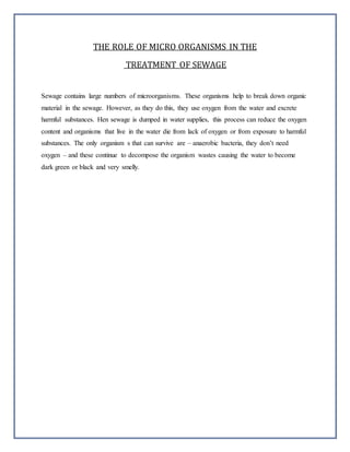 Human & Social Biology - Sample Project on 'The Impact of Heath ...