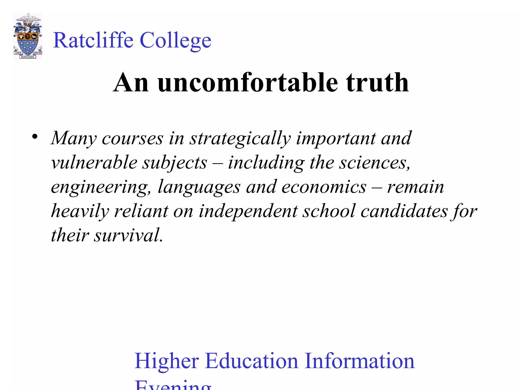 Higher Education Presentation Evening. | PPT