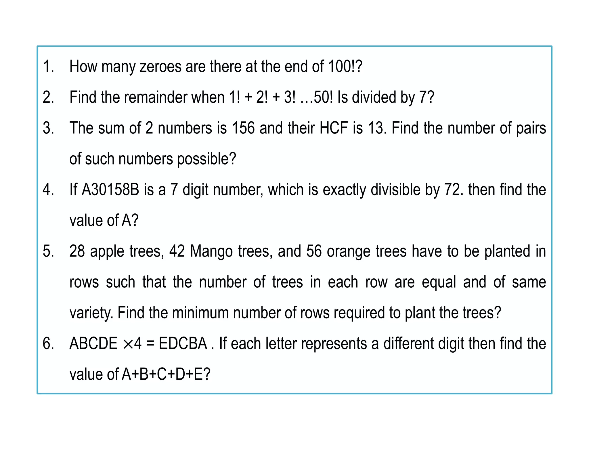 Aptitude Training - NUMBERS | PPT