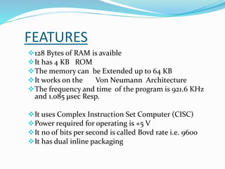 8051 microcontroller | PPTX | Computer Peripherals | Computing