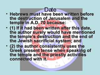 Hebrews - introduction | PPT