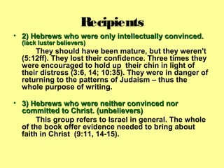 Hebrews - introduction | PPT