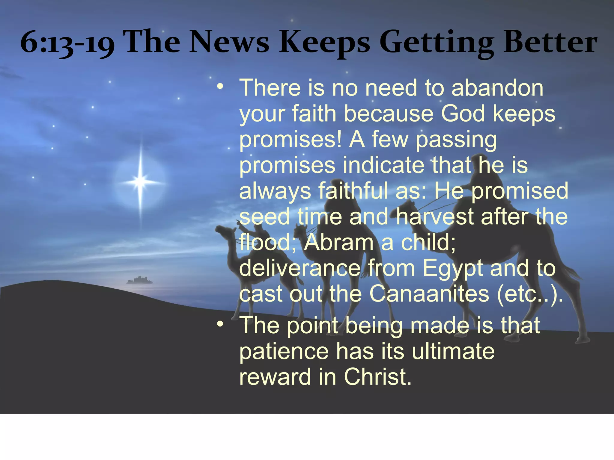 Hebrews chapter 5:11-6:10 | PPT
