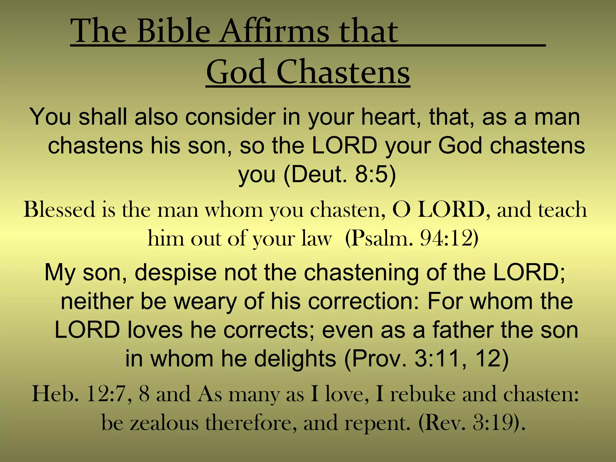 Hebrews chapter 12:5-12 | PPT