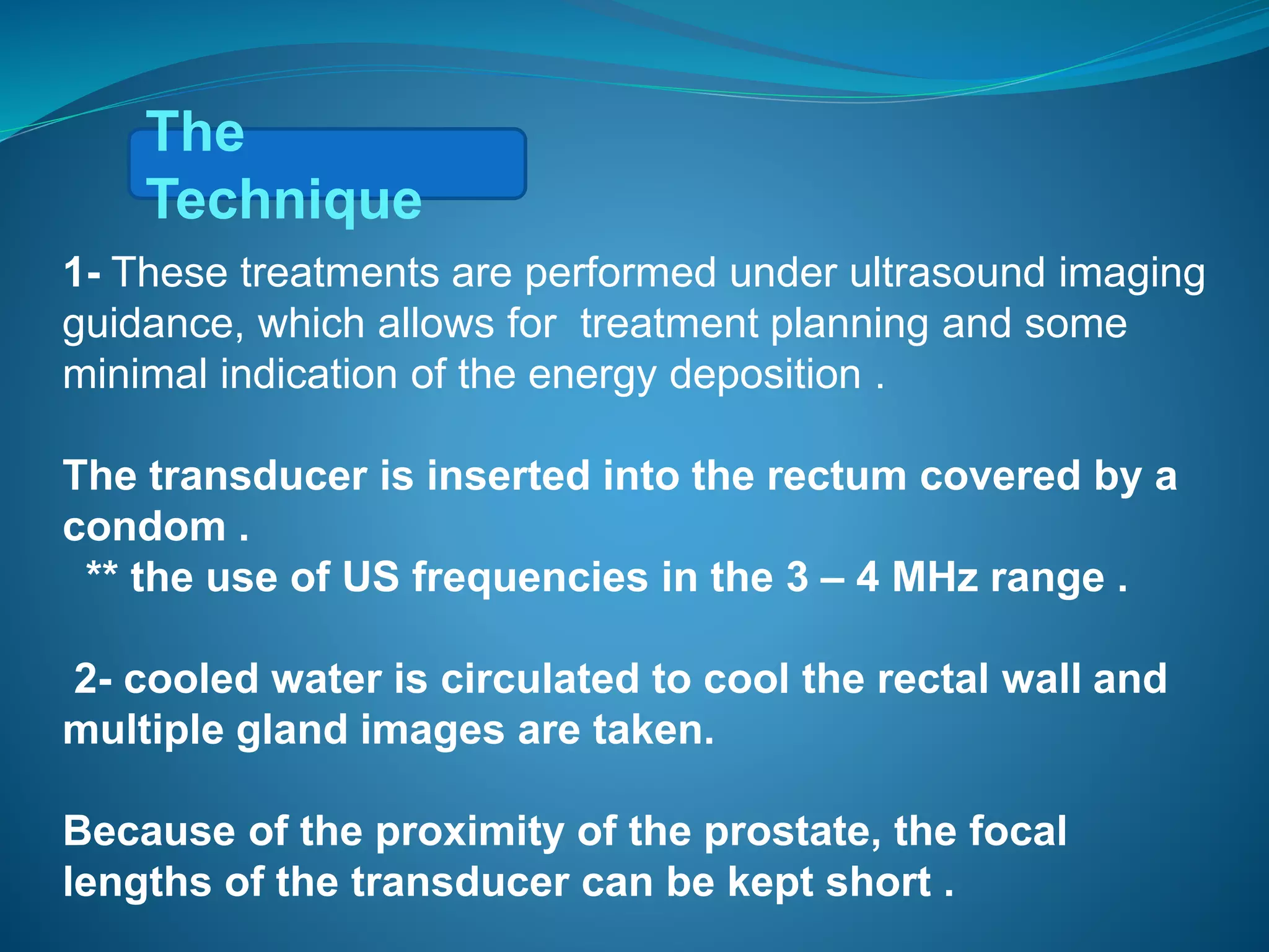 HIFU Technique of Prostate Cancer | PPTX | Cancer | Diseases and Conditions
