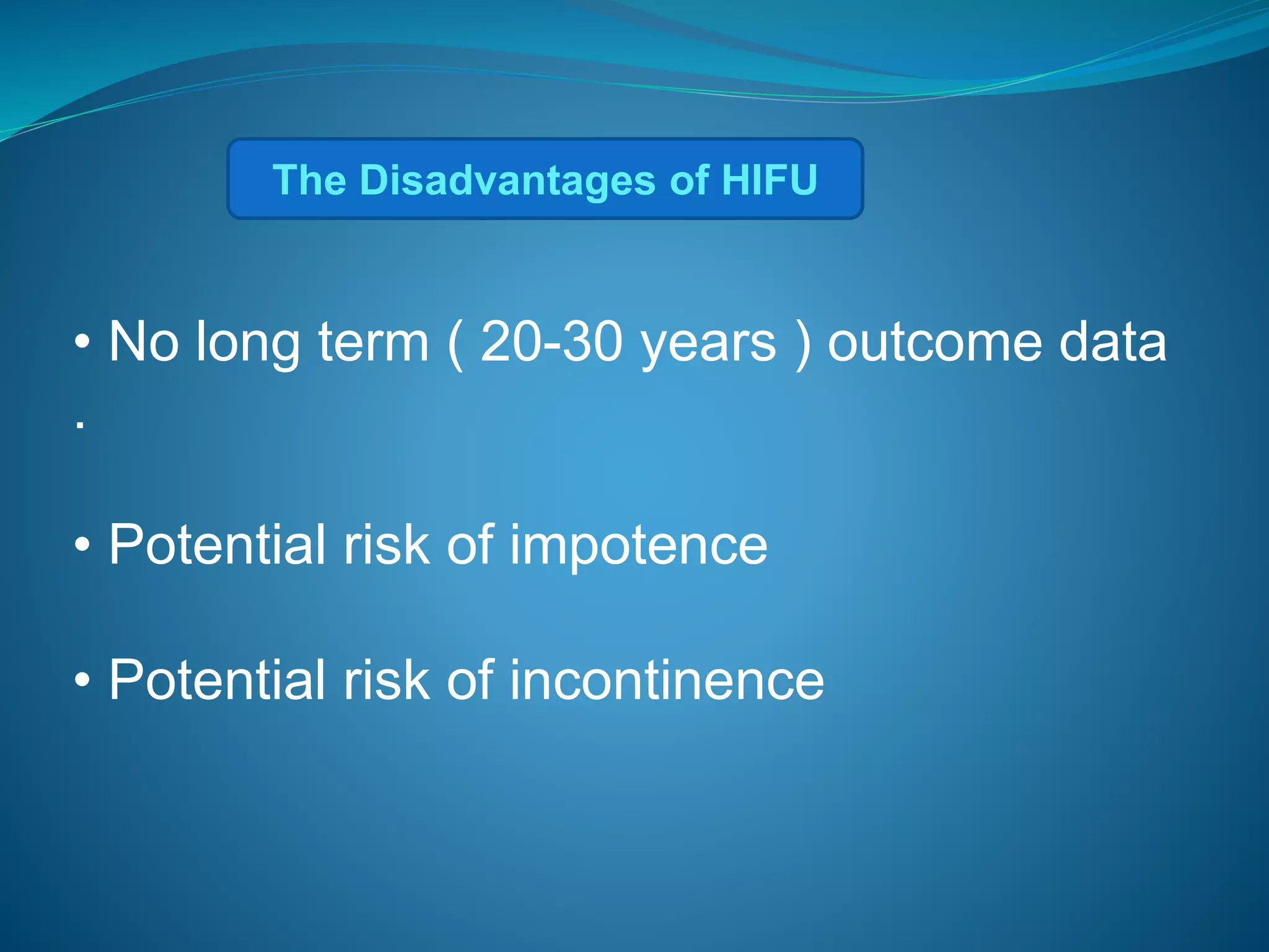 HIFU Technique of Prostate Cancer | PPTX