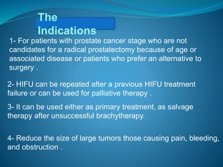 HIFU Technique of Prostate Cancer | PPTX