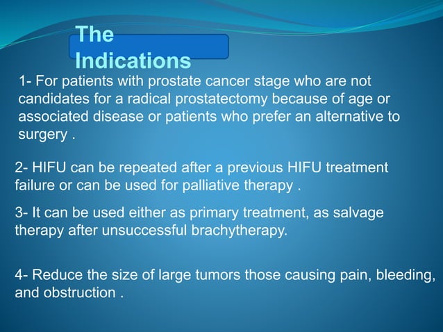 HIFU Technique of Prostate Cancer | PPTX | Cancer | Diseases and Conditions