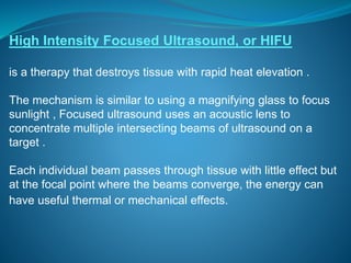 HIFU Technique of Prostate Cancer | PPTX | Cancer | Diseases and Conditions