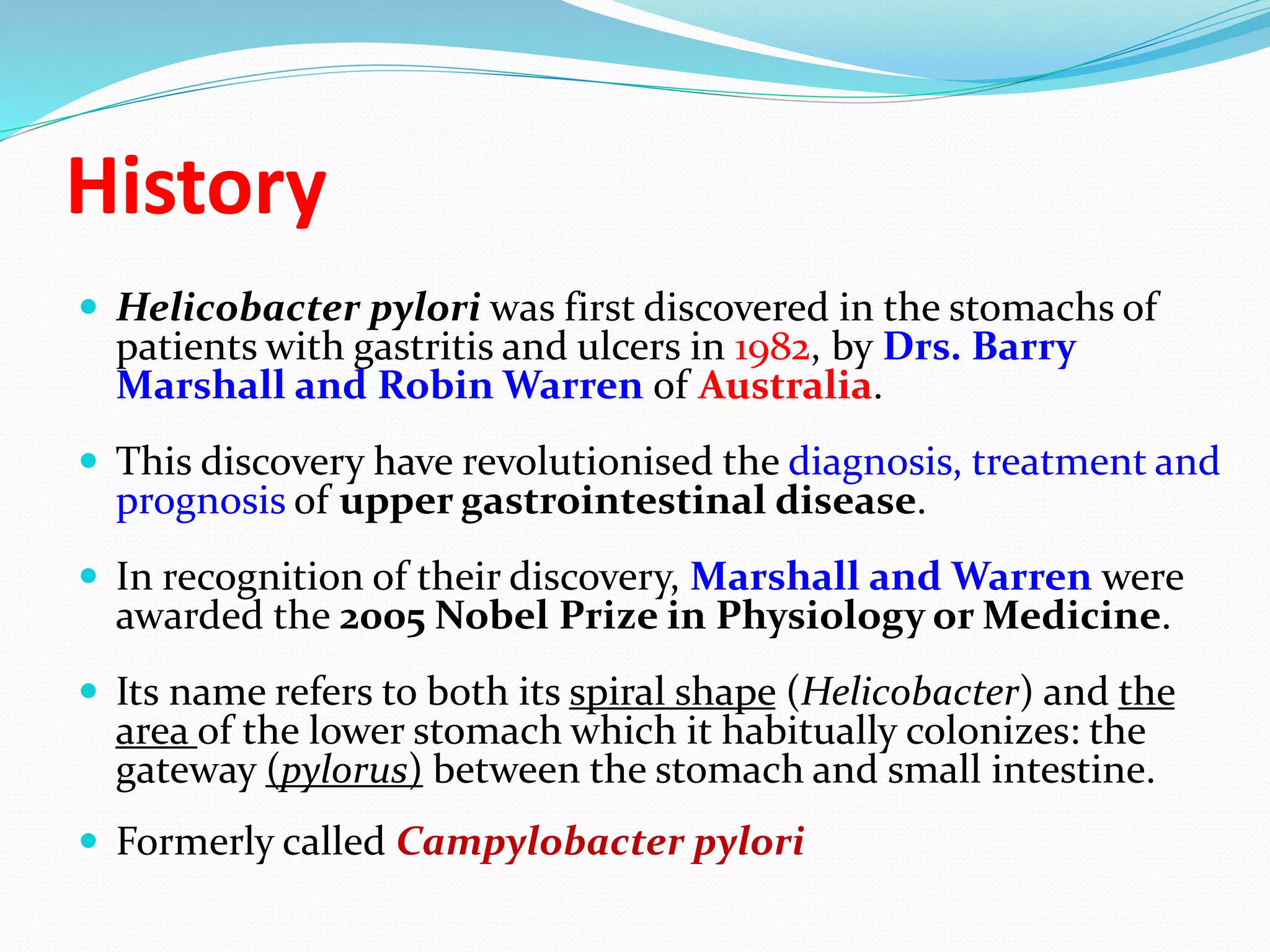 Helicobacter pylori and Peptic Ulcer disease | PPTX