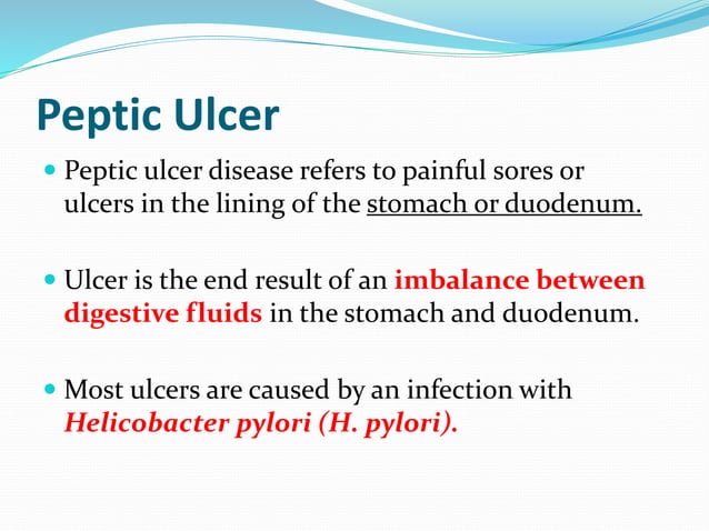 Helicobacter pylori and Peptic Ulcer disease | PPTX