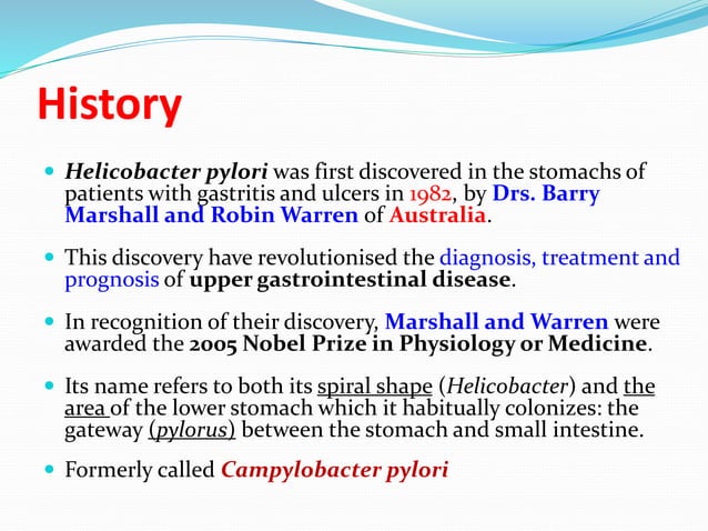 Helicobacter pylori and Peptic Ulcer disease | PPTX