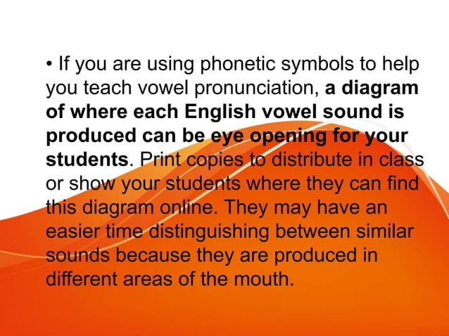 How to Teach Vowel Pronunciation in English (For ESL Students) | PPTX ...