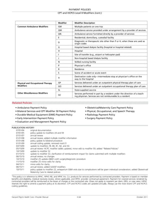H 1 cpt hcpcs lev ii mods-101511 | PDF