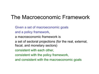 the macroeconomic framework | PPT