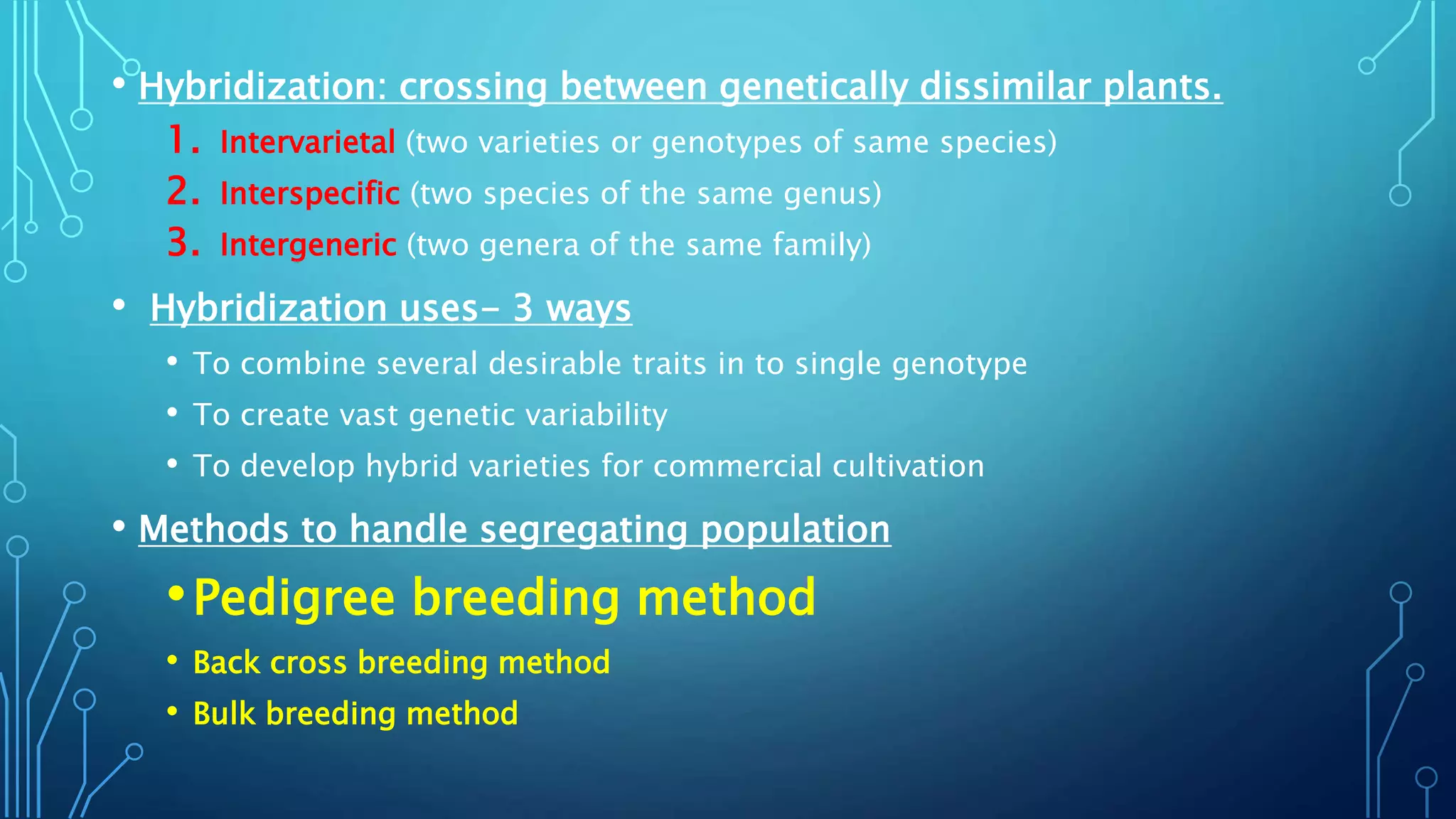 Pedigree Breeding Method | PPTX