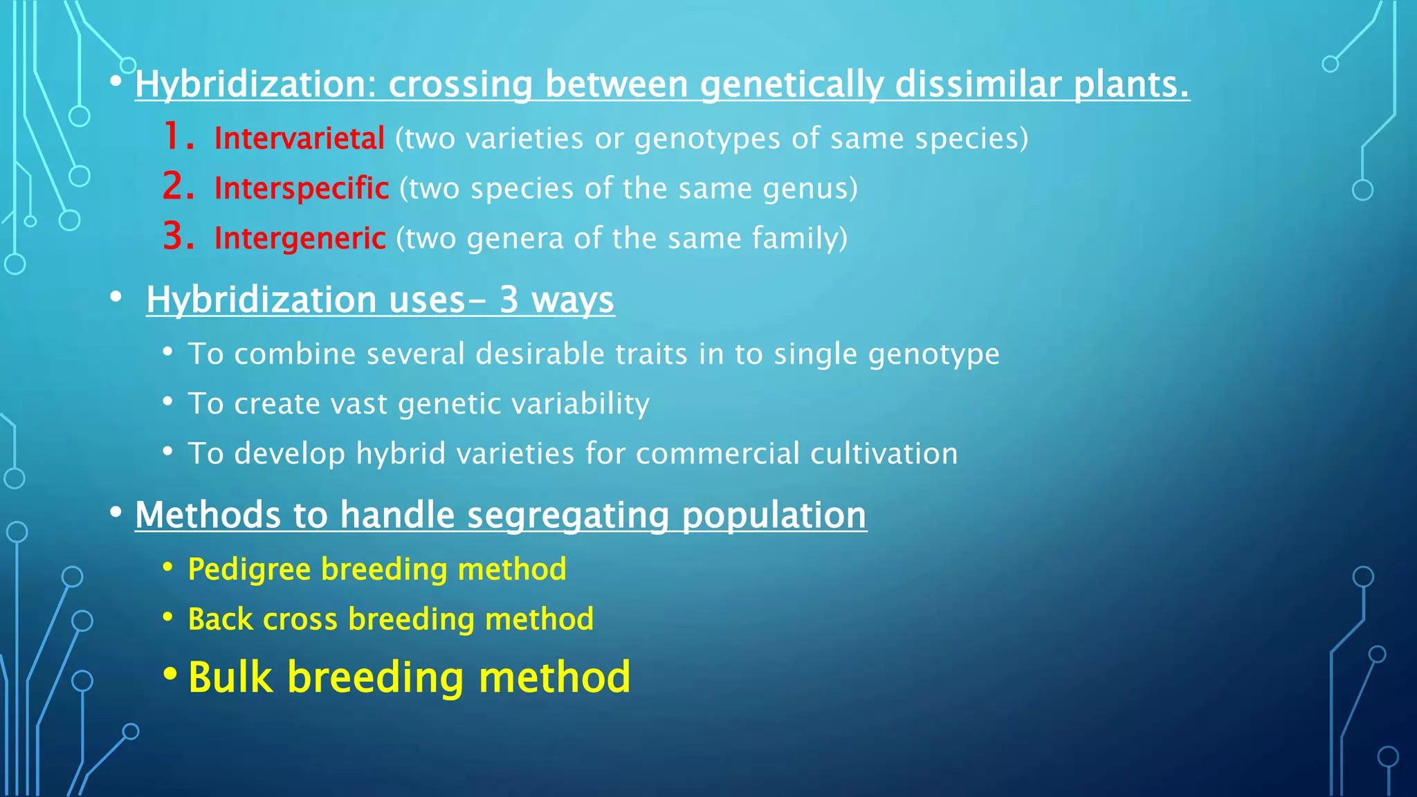 Bulk Breeding Method | PPTX
