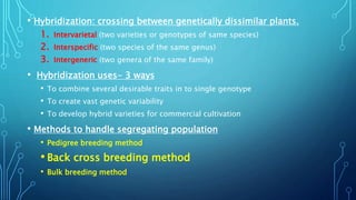 Back Cross Breeding Method | PPTX