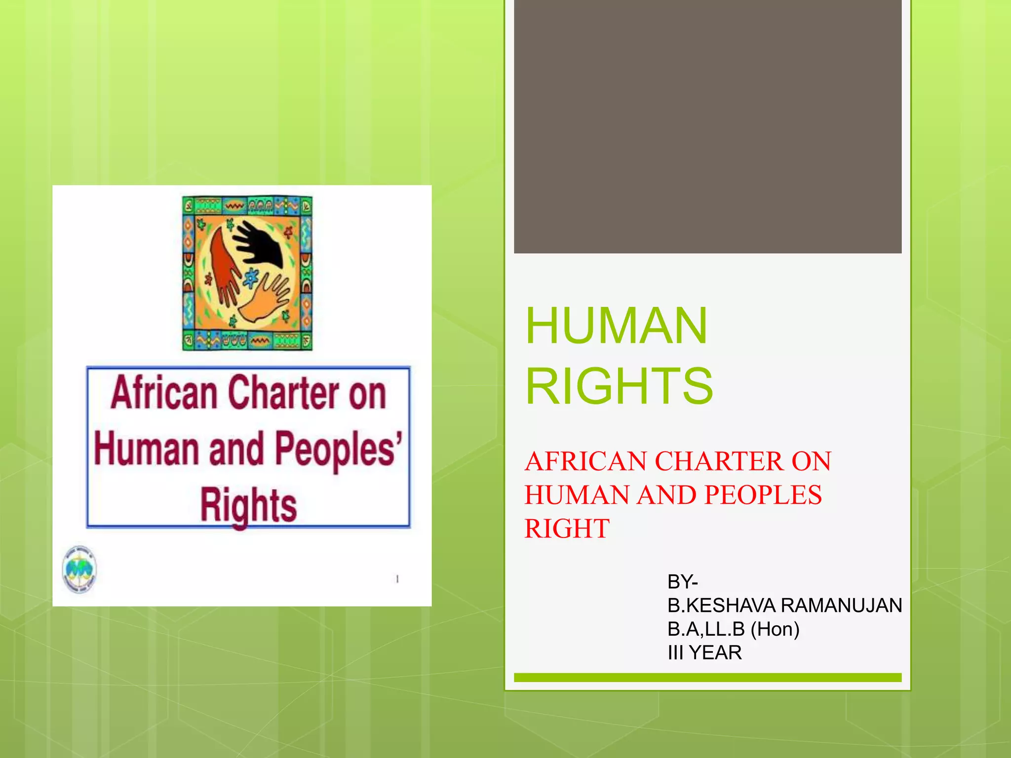 African Charter On Human Rights Ppt