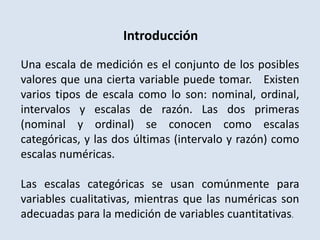 escalas de medición | PPTX