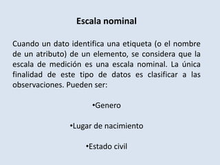 escalas de medición | PPTX