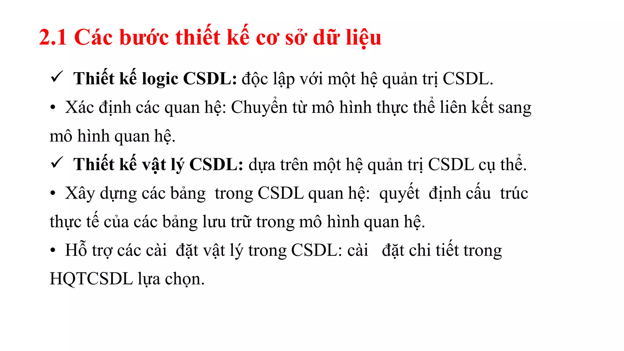 Chương 2. Các khái niệm trong CSDL | PDF