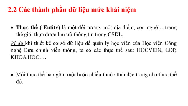 Chương 2. Các khái niệm trong CSDL | PDF