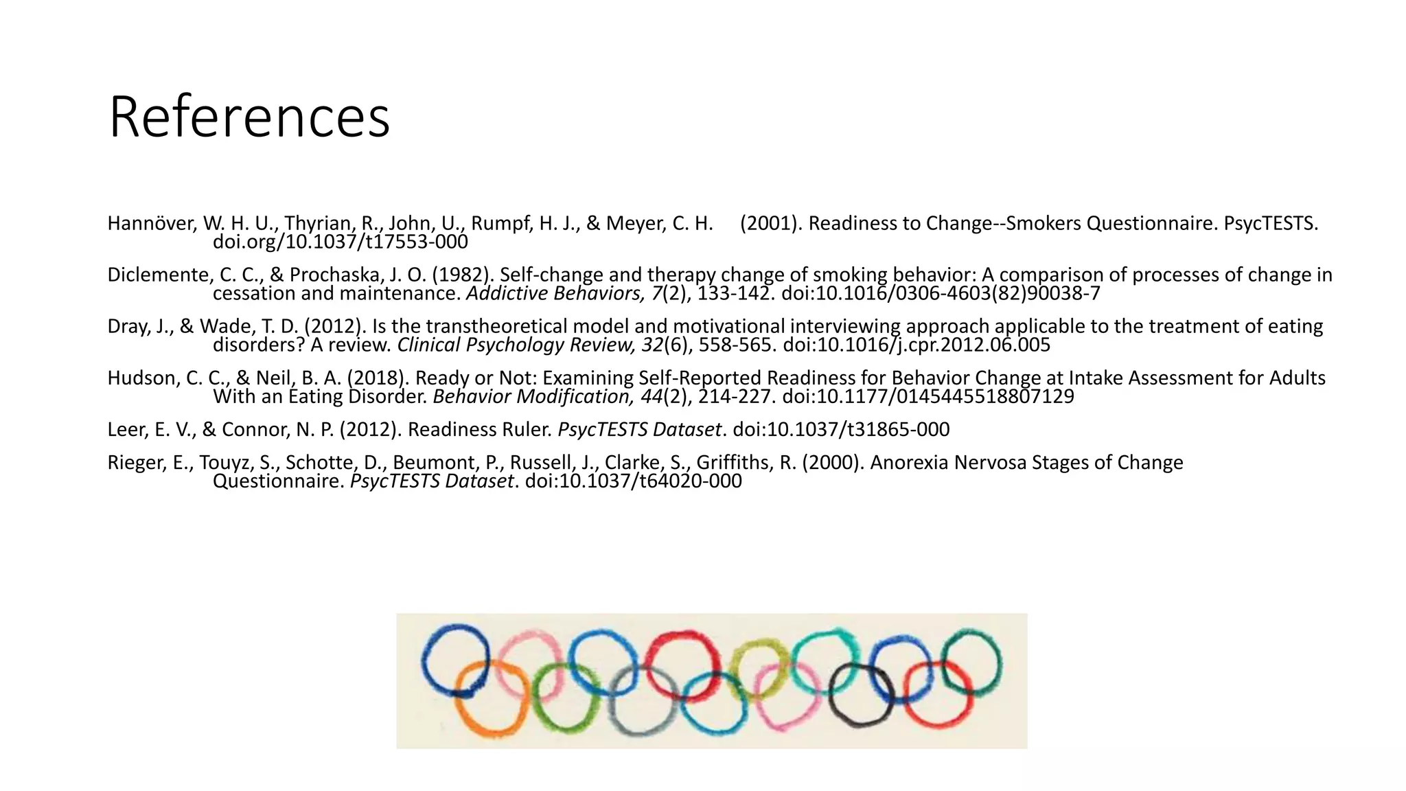 Readiness for change and the stages of change model | PPTX