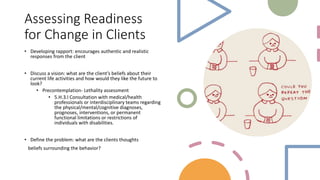 Readiness for change and the stages of change model | PPTX