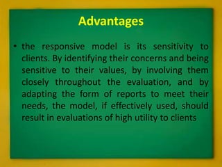 Stake's Model of curriculum Evaluation | PPTX