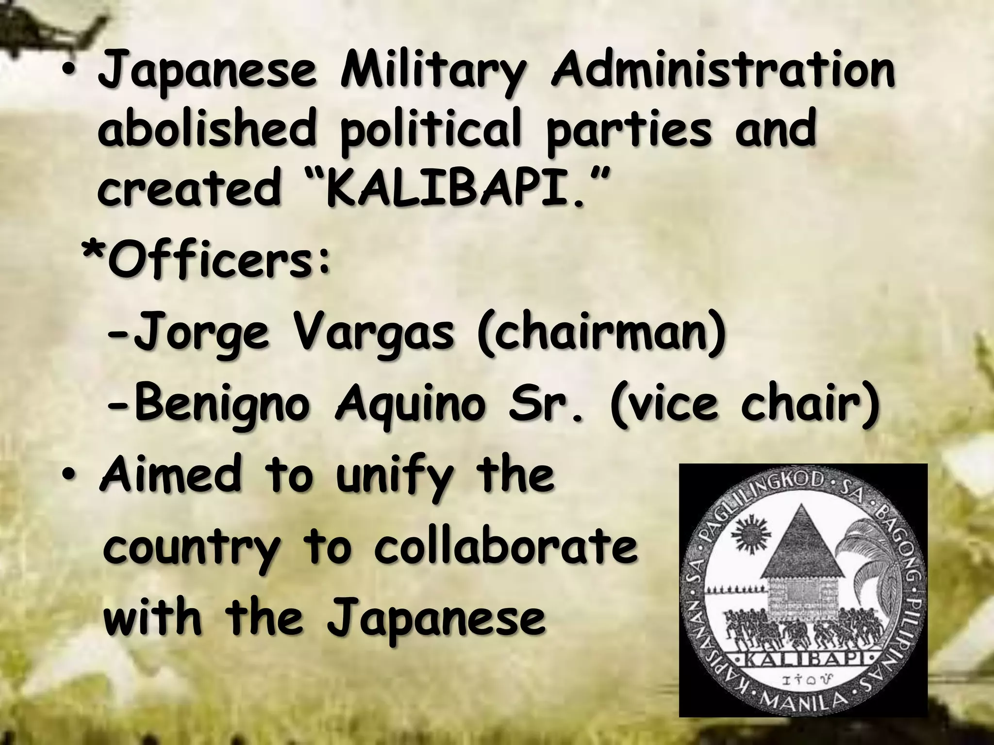 Japanese Occupation (World War 2) | PPTX