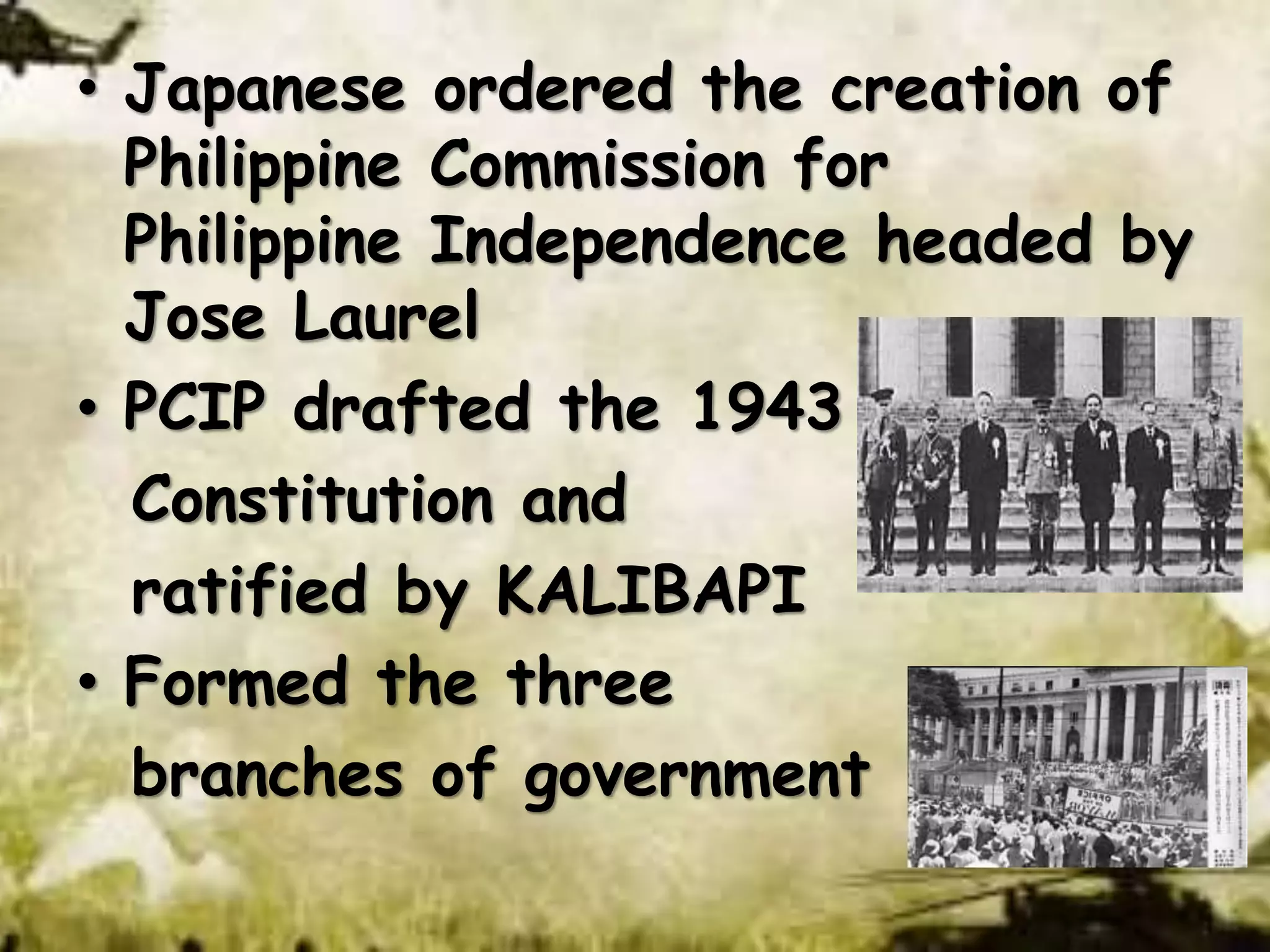 Japanese Occupation (World War 2) | PPTX