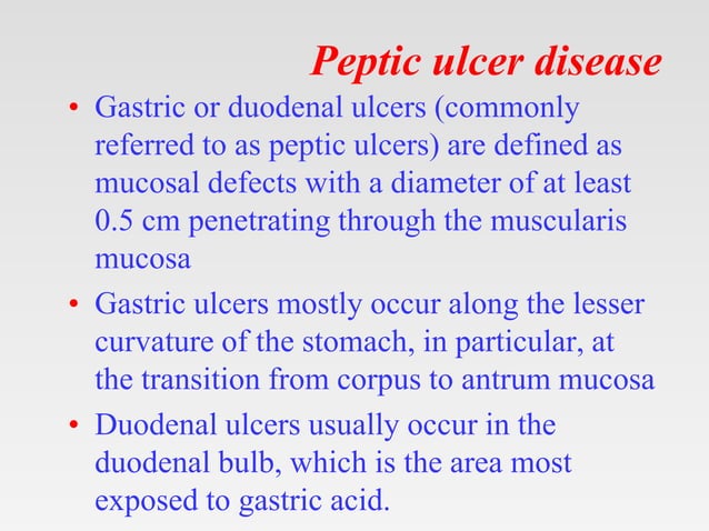 H.Pylori and peptic ulcer.pptx | Digestive Disorders | Diseases and ...