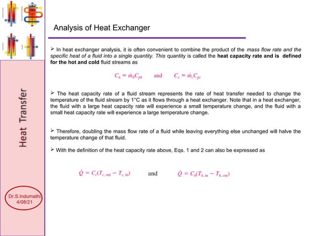Heat Exchangers topic in heat transfer.ppt