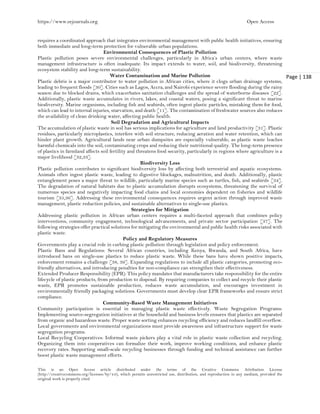 Impact of Plastic Pollution on Public Health and the Environment ...