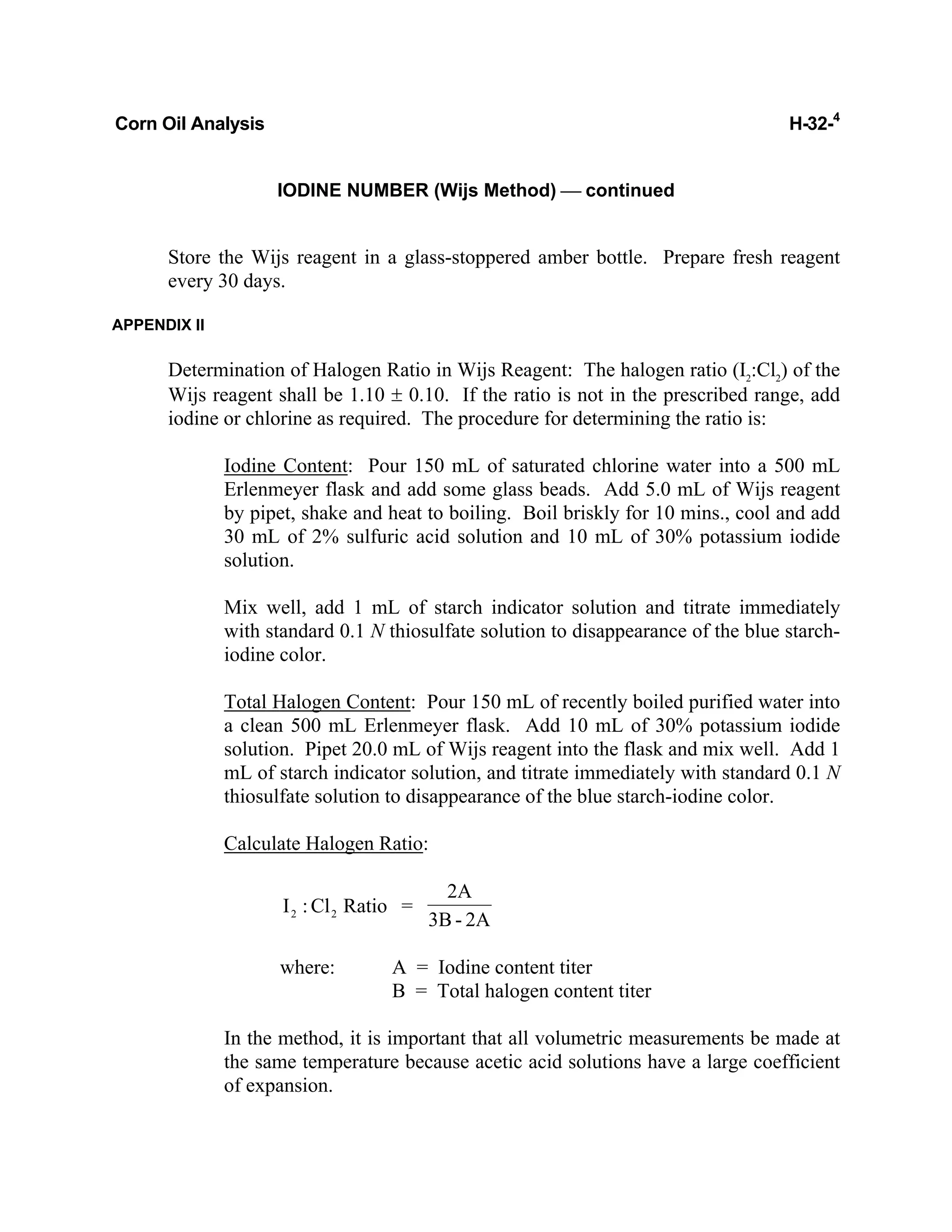 iodin value (Wijs Metode) | PDF