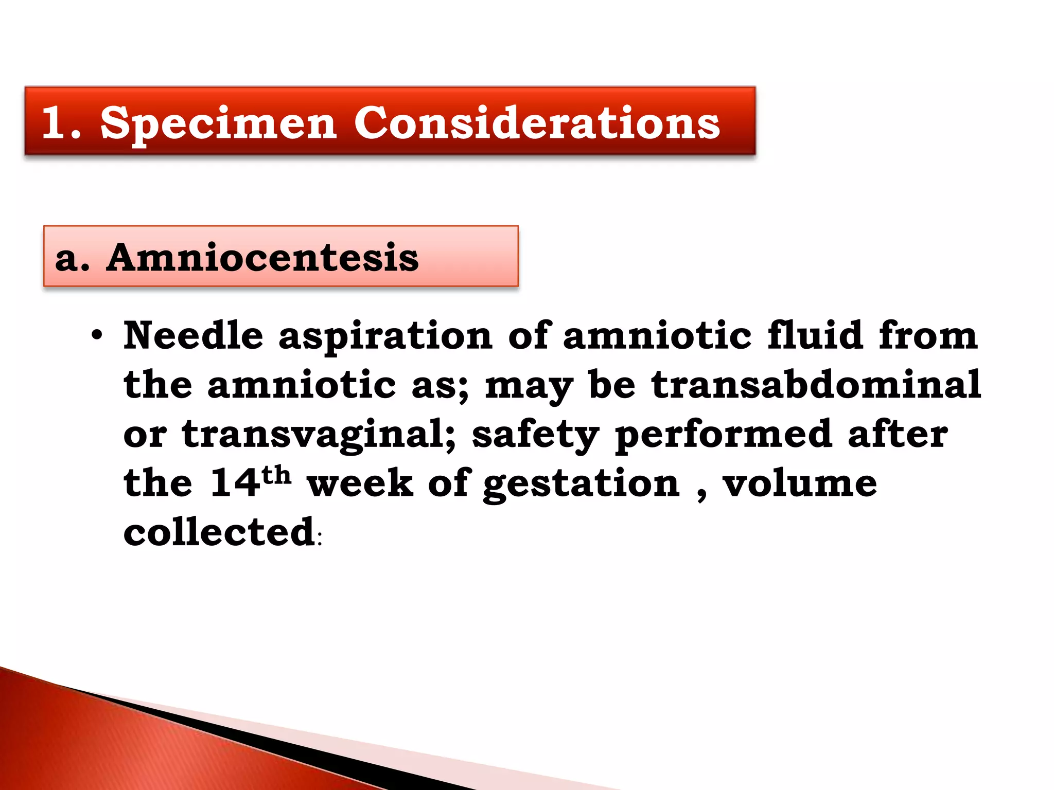 amniotic fluid analysis | PPTX