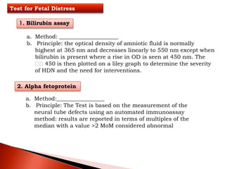 amniotic fluid analysis | PPTX