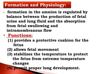 amniotic fluid analysis | PPTX