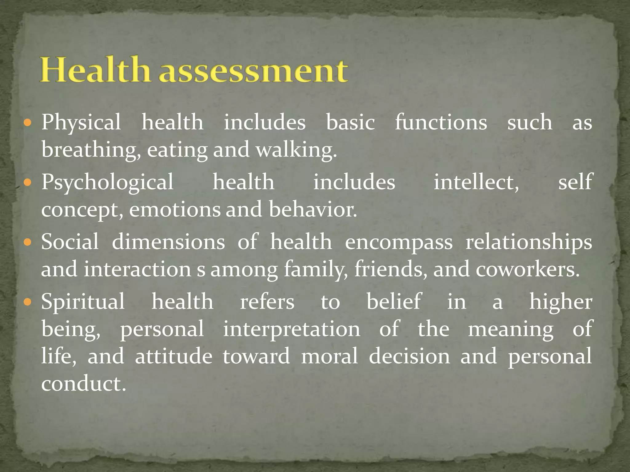health assessment for nursing student | PPTX